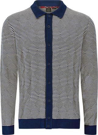 Merc Herren Ezra Sweater Cardigan, Dunkelblau, X-Large