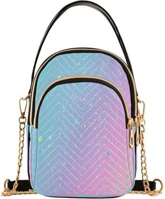 Mnsruu Sac &agrave; main en cuir avec motif licorne et arc-en-ciel pour femme, multicolore, Taille unique