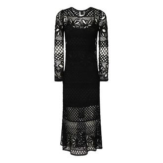 Pinko Langes- durchbrochenes H&auml;kelkleid - - Dresses - Damen - Schwarzk - M