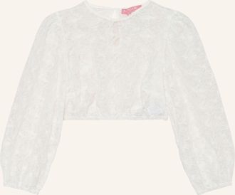 Kr&uuml;ger Kr&uuml;ger Dirndlbluse Aus Mesh Mit 3/4-Arm weiss