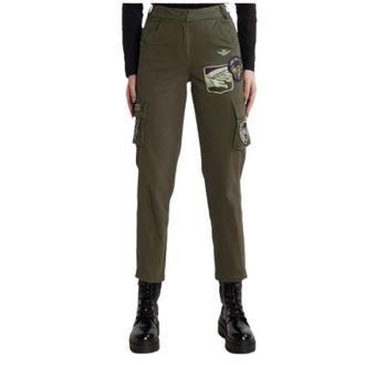 Aeronautica Cargo Hose mit Regular Fit - - Trousers - Damen - Gr&uuml;n - M