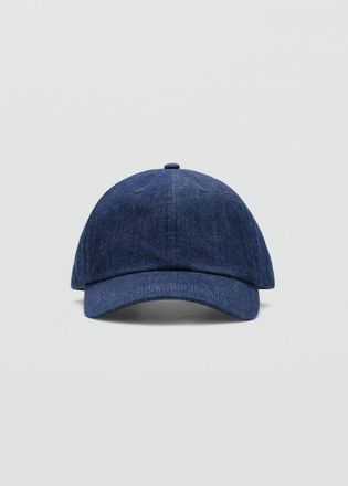 Mango Casquette 100 % coton denim bleu marine - Homme - Taille unique - MANGO MAN