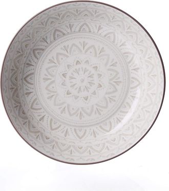 Ritzenhoff & Breker Flirt by R&B 745.054 Suppenteller, rund, Keramik, braun, grau, weiß, 200 mm, 200 mm