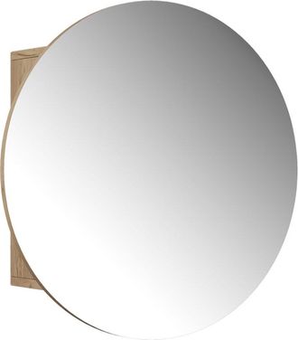 Vicco Armoire de toilette Loki, Chêne de force doré, 60x60cm avec 2 compartiments, Vicco