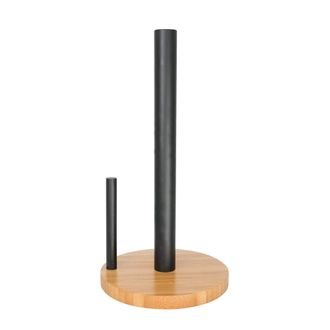 Point-Virgule K&uuml;chenrollenhalter stehend aus Bambus Holz, k&uuml;chen zubeh&ouml;r, schwarz &oslash; 15cm H 29cm