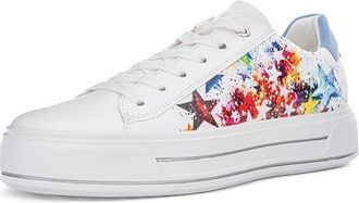 Ara Femme Canberra Basket, Weiss Star Multi Azzuro, 38.5 EU Large