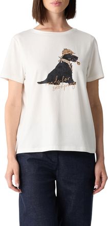 Comma T-Shirt im Relaxed Fit mit Frontprint | London