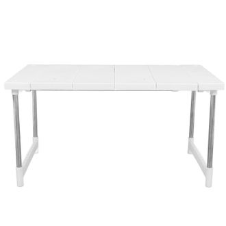 Artibetter Multifunktionaler Verstellbarer K&uuml;chenorganizer aus Edelstahl und Pp Ausziehbares Schrank und Arbeitsplattenregal f&uuml;r K&uuml;chenutensilien und Pfannen