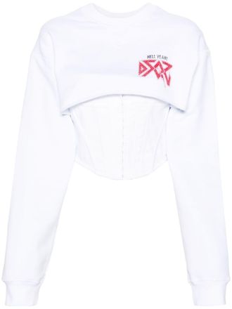 Dsquared2 Corset Rock Cool Fit Sweatshirt - Wei&szlig;