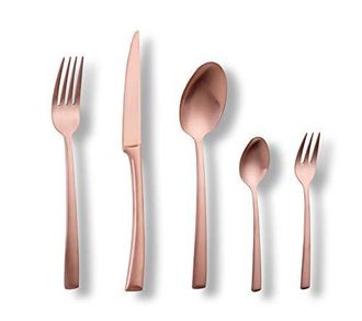 Echtwerk Tafelbesteck Avelino, Bronze Edition, 30-teilig, Essbesteck für bis zu 6 Personen, Edelstahl 18/10, mattiert, Hochwertiges Besteck Set, für festliche 