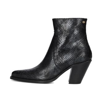 Fred De La Bretoniere Schwarzer Lederstiefelette - - Shoes - Damen - Schwarzk - 36 EU