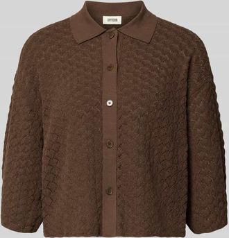 Drykorn Strickshirt mit 3/4-Arm und Knopfleiste Modell LOYSIA