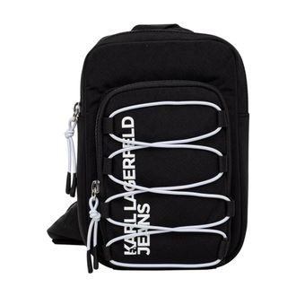 Karl Lagerfeld Homme, Sacs, Noir, Taille: ONE Size Sac bandouli&egrave;re en jean