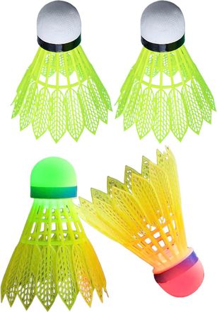 Generic LED-Beleuchtete Badmintonb&auml;lle f&uuml;r Badminton | 4er-Pack LED-leuchtende Federn - Anf&auml;ngertraining f&uuml;r Outdoor Garten Park Schule Tag Nacht Reise Fitnes