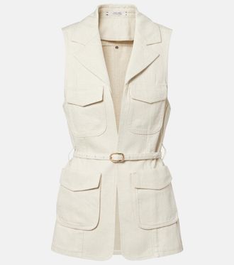 Dorothee Schumacher Gilet Summer Of Love en denim &agrave; ceinture