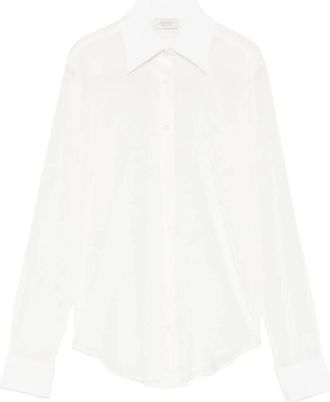 Mazzarelli Femme, Blouses et Chemises, Blanc, Taille: 40 FR Gea Long-sleeve Shirt