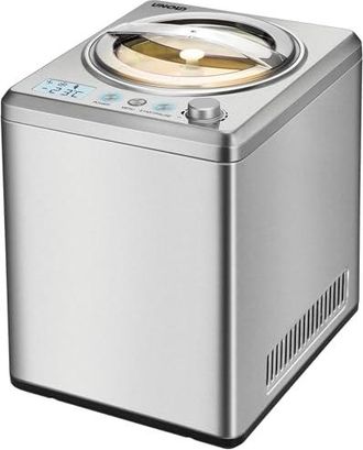 Unold 48880 Eismaschine Profi Plus - Edelstahl, 2.5 L, 250 W, vollautomatischer, selbstkühlender Kompressor, LCD-Display, Timer, auch für veganes, laktosefr