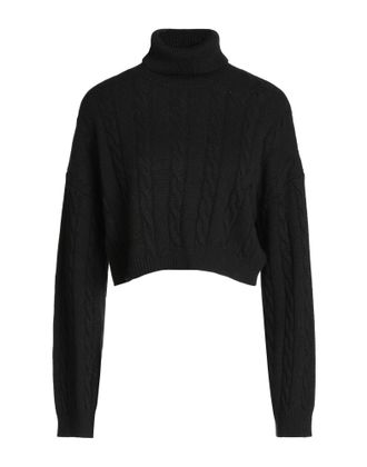8 by YOOX CABLE KNIT CROPPED ROLL-NECK