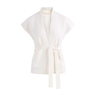 Max Mara Langer Strickcardigan - - Knitwear - Damen - Wei&szlig; - XS