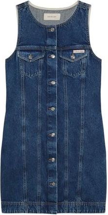 Calvin Klein Robe sans manches en denim de coton