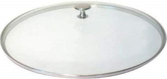 Staub Glasdeckel 37 cm, flach, aus Borosilikatglas, mit rundem Knauf
