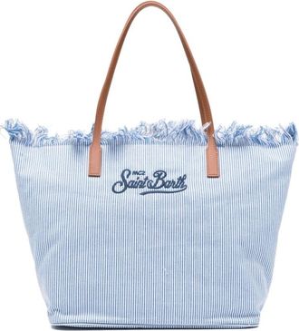 MC2 Saint Barth Femme, Sacs, Bleu, Taille: ONE Size City Bag Fringe