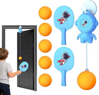 Generico Door Pong Game - H&auml;ngbares Tischtennistrainer, verstellbares T&uuml;rballspiel mit Racket und B&auml;llen, f&uuml;r zwei Spieler, Indoor-Trainingsspielzeug f&uuml;r Tisch