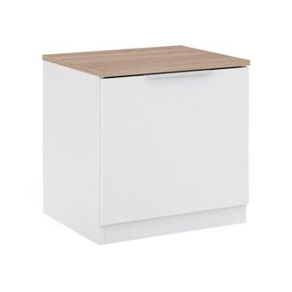 Vicco Table de chevet Betti, Blanc, 50 x 50 cm avec 1 porte