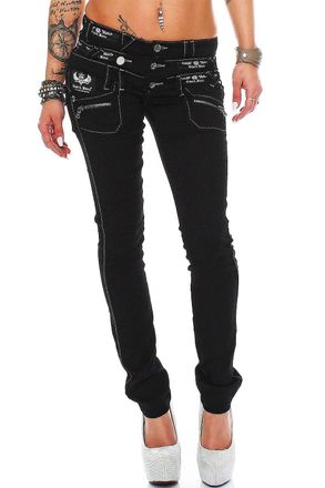 Cipo & Baxx Damen Jeans CBW0313-bans W27/L30