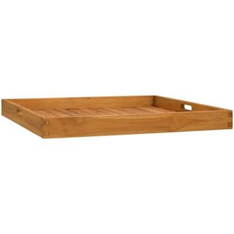 vidaXL Plateau de service 70x70 cm Bois de teck massif vidaXL