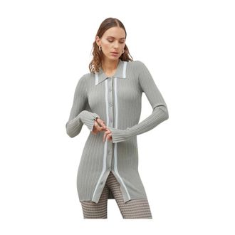 Remain Rippstrick-Strickjacke - - Knitwear - Damen - Grau - M
