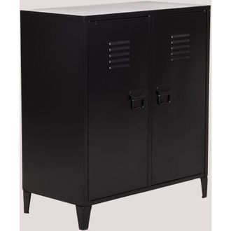 Sklum Sklum - Buffet casier 2 portes en acier Pohpli Noir de Carbone