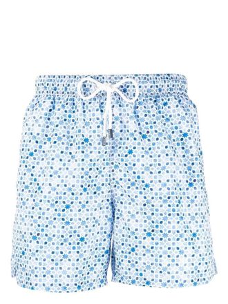 Fedeli short de bain Madeira &agrave; imprim&eacute; graphique - Bleu