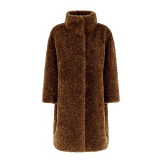 Herno Lockiger Kunstpelzmantel - - Jackets - Damen - Beige - XL