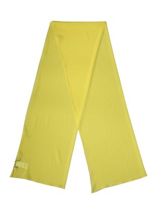 Dolce & Gabbana Womens Yellow Silk Neck Wrap Shawl Stole 200cm X 64cm Scarf Elastane