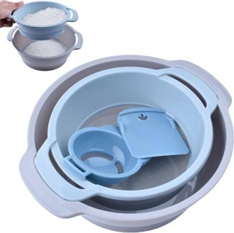 Generic 4-Piece Trimming Tray Set, Trimming Container for Cannabis with Strainer, Stackable Design, Space Saving, Lightweight Trimming Tray with Mesh for Baki