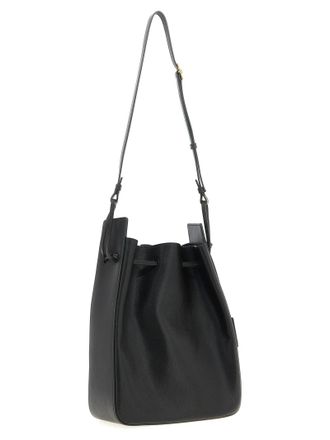 Saint Laurent Smooth Leather Bucket Bag - Black