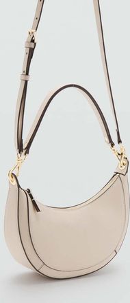 Mango Sac port&eacute; &eacute;paule ovale blanc cass&eacute; - Femme - Taille unique - MANGO