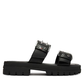 Tommy Jeans Pantoletten Tommy Jeans Tjw Buckle Straps Sandal EN0EN02966 Schwarz