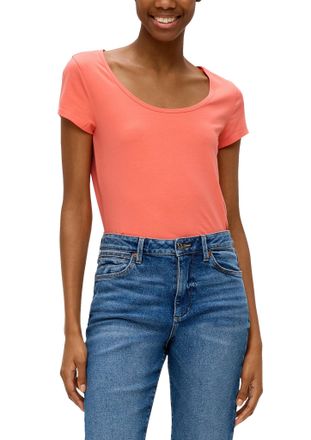 QS by s.Oliver Damen 2144036 T-Shirt, Orange, XX-Large
