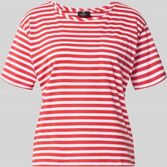 Monari T-Shirt im Allover-Look mit Rundhalsausschnitt