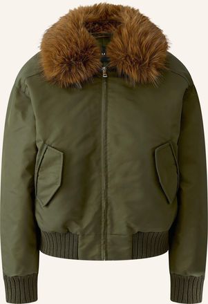 Oui Blouson Mit Abnehmbarem Kunstfell-Kragen gruen