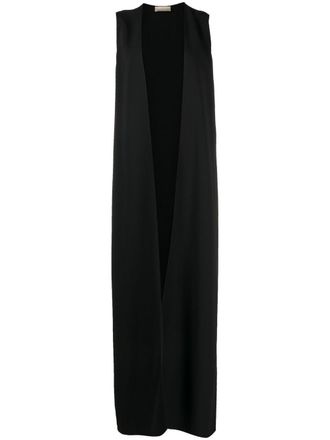 Elie Saab gilet à design ouvert devant - Noir