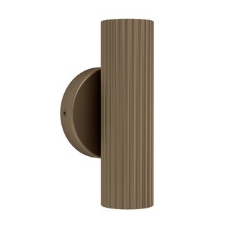 Eglo Wandlampe Portillo, Wandleuchte innen, Wohnzimmerlampe mit Uplight und Downlight, Wandstrahler aus Metall in Bronze, GU10 Fassung