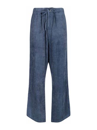 MYTHINKS Pantalons D&eacute;contract&eacute;s - Bleu