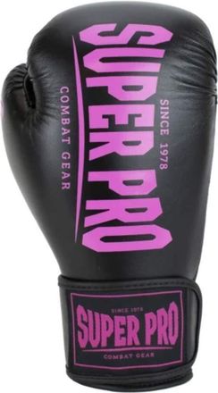 Super Pro Unisex - Erwachsene Champ Boxhandschuhe, Schwarz/Pink, 12 oz
