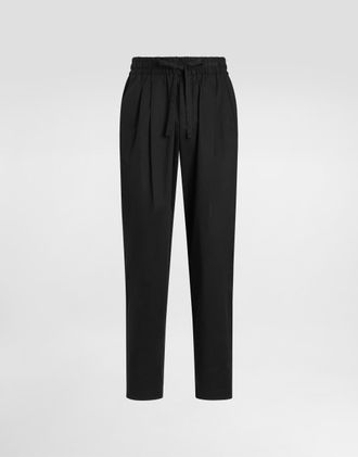 Dolce & Gabbana Jogginghose Aus Baumwollgabardine - Mann Hosen Und Shorts Schwarz 52