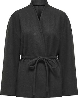Only Only Veste pour Femme Onlfox Trillion, Gris foncé mélangé, XS-S
