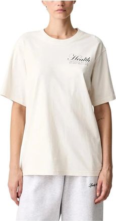 Sporty & Rich T-shirt NY Health - Femme - Tops - Beige - Taille: 36 FR
