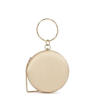 Kazar Steife runde Tasche aus goldenem Stoff - - Bags - Damen - Gelb - ONE SIZE